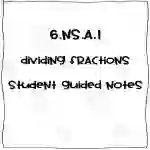 6th Grade Dividing Fractions Student Guided Notes by Teach Simple