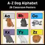 A-Z Dog Alphabet Classroom Posters by Teach Simple