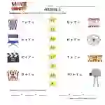 Adding Seven Matching Worksheet by Teach Simple