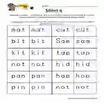 Adding Silent E Worksheet by Teach Simple
