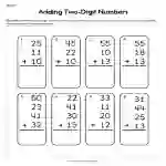 Adding Two Digit Numbers Multiple Addends Worksheet by Teach Simple