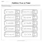 Addition True or False Worksheet by Teach Simple