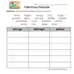 Adjectives Sort Worksheet by Teach Simple