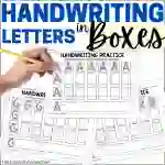 Alphabet Handwriting Boxes with Capital Letters by Teach Simple