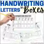 Alphabet Handwriting in Boxes with Lowercase Letters by Teach Simple