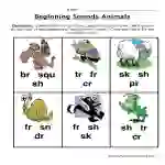 Animal Beginning Digraphs Sounds Worksheet by Teach Simple