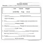 Animal Words Singular Plural Worksheet by Teach Simple