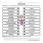 Antonyms Pairs Worksheet by Teach Simple