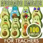 Avocado Emojis Avocado Faces Avocado Emoticons Clipart by Teach Simple
