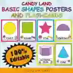 Basic Shapes Poster & Flashcards in Candy Land Theme - 100% Editble by ...