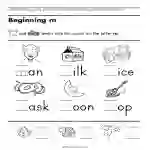 Beginning Sounds M-Z Printable Workbook by Teach Simple