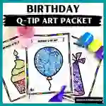 Birthday Q-Tip Art Packet by Teach Simple
