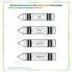 Busy Matching & Naming Crayons Worksheet by Teach Simple