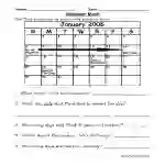 Calendar Math Worksheet by Teach Simple