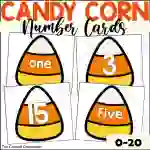 Candy Corn Number Cards for Games and Centers by Teach Simple