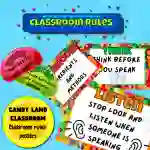 Candy land classroom decoration class rules by Teach Simple