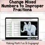 Change Mixed Numbers to Improper Fractions Self-Checking Digital ...