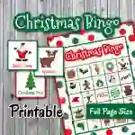 Christmas Bingo Cards and Memory Game - FULL PAGE - Printable - Up to ...