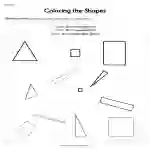 Coloring the Shapes Worksheet by Teach Simple