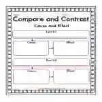 Compare and Contrast Cause and Effect Graphic Organizer Worksheet by ...