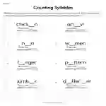 Counting Syllables Worksheet by Teach Simple