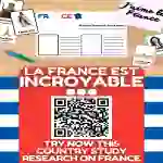 Country Study on France - Reseach Project + fishing Cards + Worksheet ...
