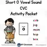 CVC Short O Vowel Sound Activity Packet and Worksheets by Teach Simple