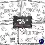Days of the Week Coloring Pages by Teach Simple