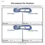 Decomposing the Numbers Worksheet by Teach Simple