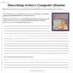 Describing Arthur's Computer Disaster Worksheet by Teach Simple