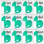Dinosaur Multiplication Colored Cards x1 by Teach Simple