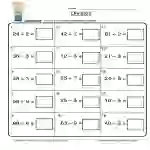 Division Fast Facts Worksheet by Teach Simple