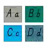 D'Nealian in Color Alphabet Flash Cards by Teach Simple
