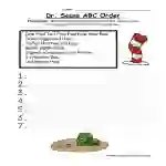 Dr. Seuss Books Alphabetical Order Worksheet by Teach Simple