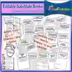 Editable Substitute Binder - EBOOK by Teach Simple