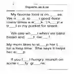 EE EA Digraphs Fill in Blanks Worksheet by Teach Simple