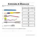 Estimate and Measure Inches Worksheet by Teach Simple