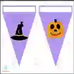 European Portuguese HALLOWEEN BANNER - Purple by Teach Simple