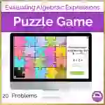 Evaluating Algebraic Expressions Jigsaw Puzzle by Teach Simple