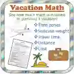 Financial Literacy: Vacation Math Project: Budgeting, Percentages, Time ...