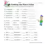 Finding the Place Value Worksheet by Teach Simple