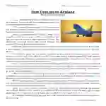 First Time on a Plane - Reading Comprehension Worksheet by Teach Simple