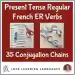 French: Present Tense Regular ER Verbs - Conjugation Chains by Teach Simple