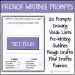 French Writing Prompts For Beginners - SET 4 - Twenty Writing Lessons ...