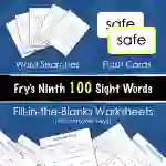 Fry's Ninth 100 Sight Words Fill-in-the-Blanks by Teach Simple