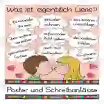 German: What is Valentine's Day? | Fact Sheet Poster and Writing by ...