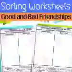 Good and Bad Friendship Cut-And-Paste Activities For Friendship Lesson ...
