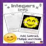 Integers Emoji Math Activity by Teach Simple