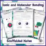 Ionic and Molecular / Covalent Bonding Scaffolded Notes by Teach Simple