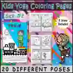 Kids Yoga Pose Coloring Pages Set #2 by Teach Simple